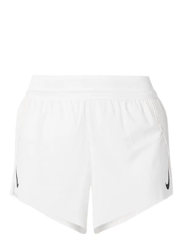 Nike Aeroswift Printed Plissé Dri-fit Adv Shorts - White