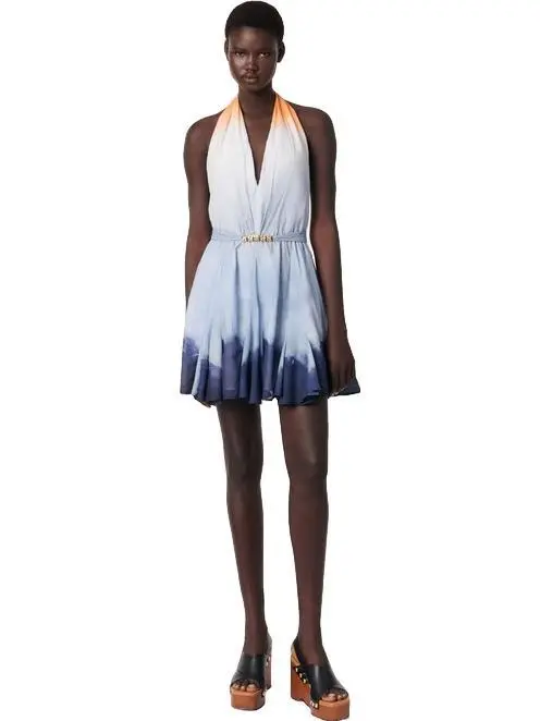 Maje Mini Tie-dye Dress - Blue