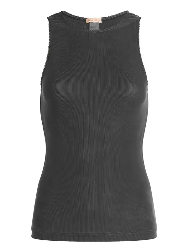 FRUITY BOOTY Second Skin Tank Top - Black