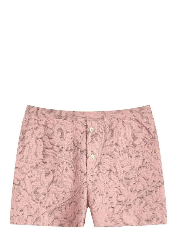 FRUITY BOOTY Posy Jacquard Shorties - Pink/grey