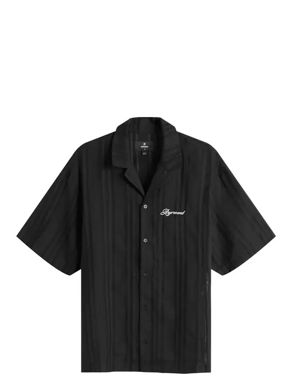 REPRESENT Embroidered Bowling Shirt - Jet Black