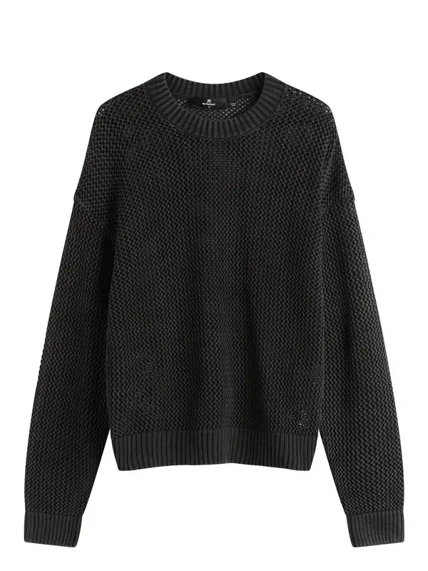 REPRESENT Open Gauge Knit Sweater - Jet Black