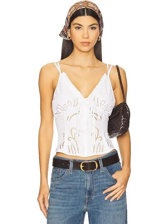 Free People Sweet Sammi Eyelet Top - Lucient White