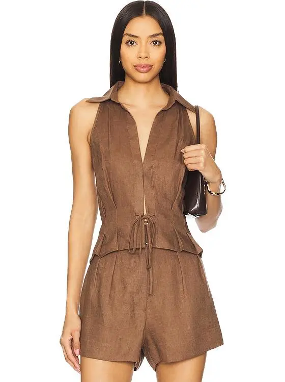 HEVRON Sloan Vest - Chocolate