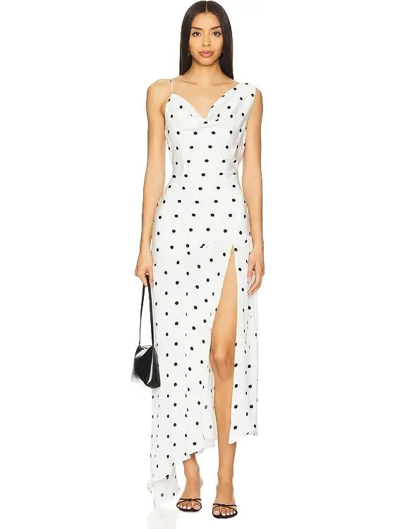 MORE TO COME Adela Midi Dress - Polka Dot