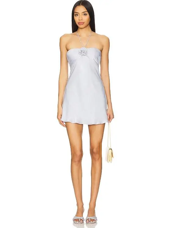 MORE TO COME Arie Mini Dress - Pale Blue