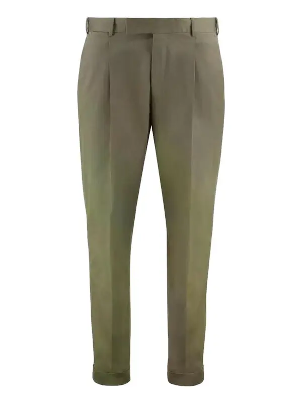 PT TORINO Edge Cotton Trousers - Green