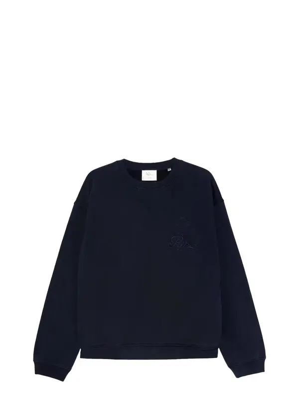 FRAME X Ritz Paris Logo-embroidered Sweatshirt - Blue
