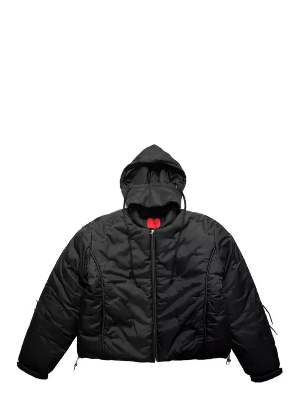 KUSIKOHC Flower Puffer Jacket - Black