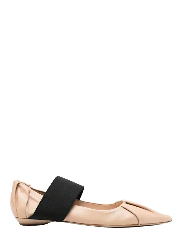 Bruno Frisoni Pointed-toe Ballerina Shoes - Neutrals