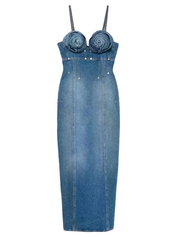Jean Paul Gaultier Denim Maxi Dress - Blue