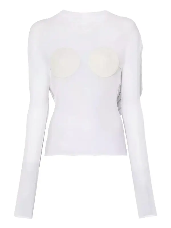 Jean Paul Gaultier Conical Long-sleeve Top - White