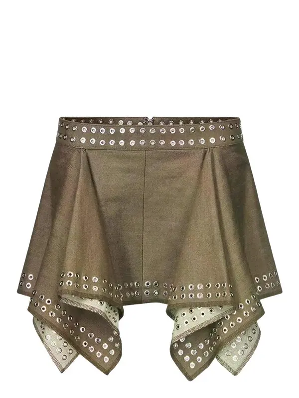 LUDOVIC DE SAINT SERNIN Ice Skating Mini Skirt - Brown