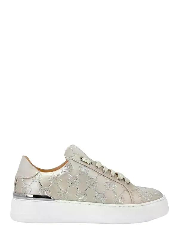 Philipp Plein Monogram-embellished Sneakers - Neutrals