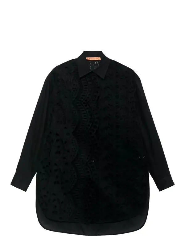 Ermanno Scervino Broderie Anglaise Shirt - Black