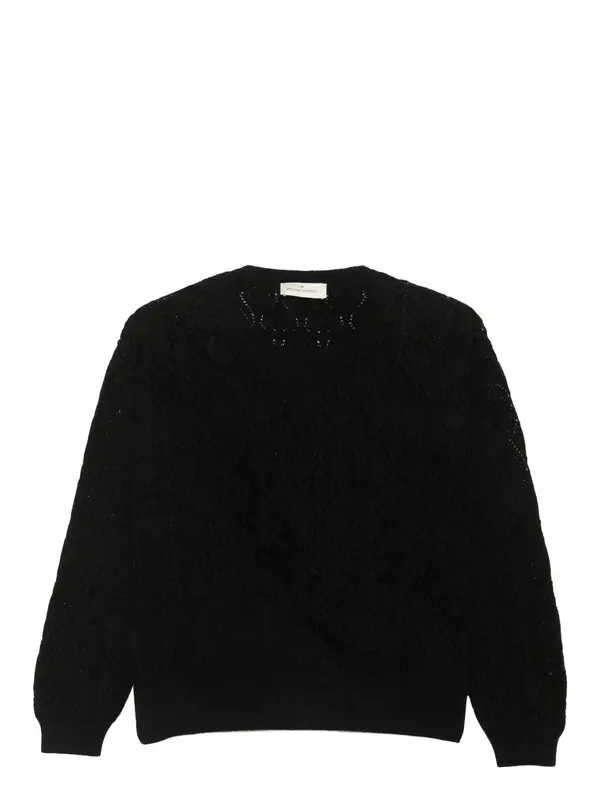 Bruno Manetti Pointelle Knit Sweater - Black