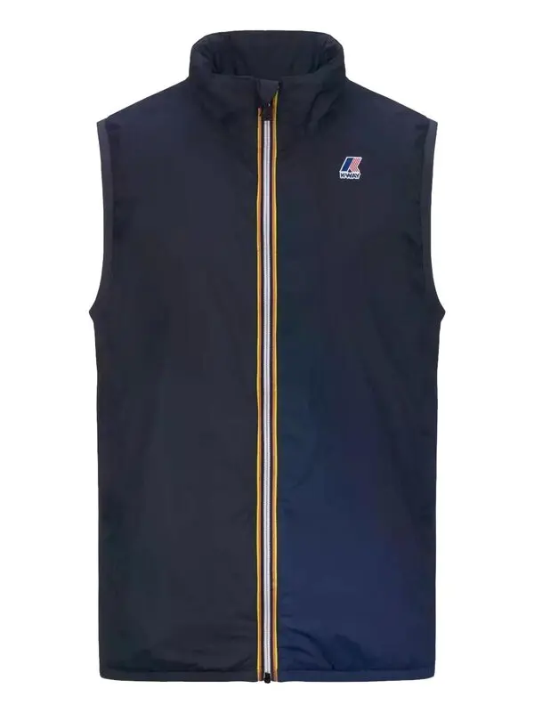 K-WAY Logo-embroidered Gilet - Blue
