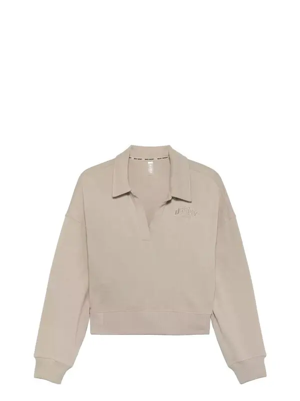 Dkny Logo-embroidered Sweatshirt - Neutrals