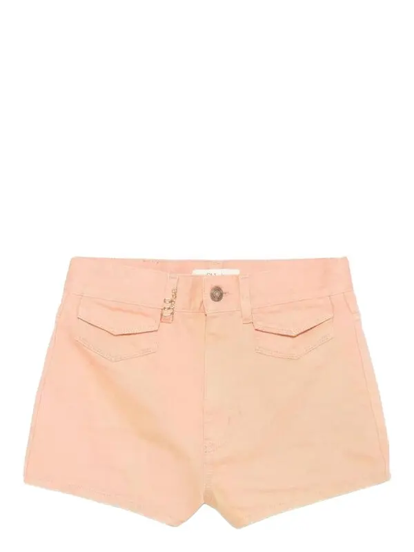Chloé Logo-plaque Shorts - Orange