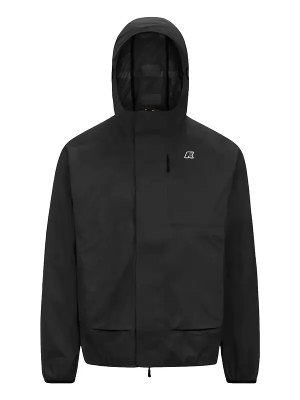 K-WAY Logo-appliqué Jacket - Black