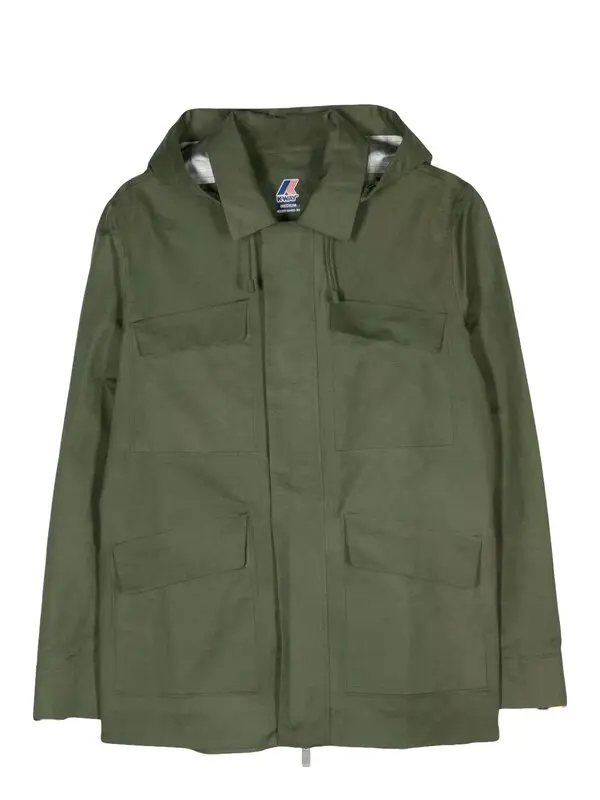 K-WAY Erhal Canvas Hooded Jacket - Green