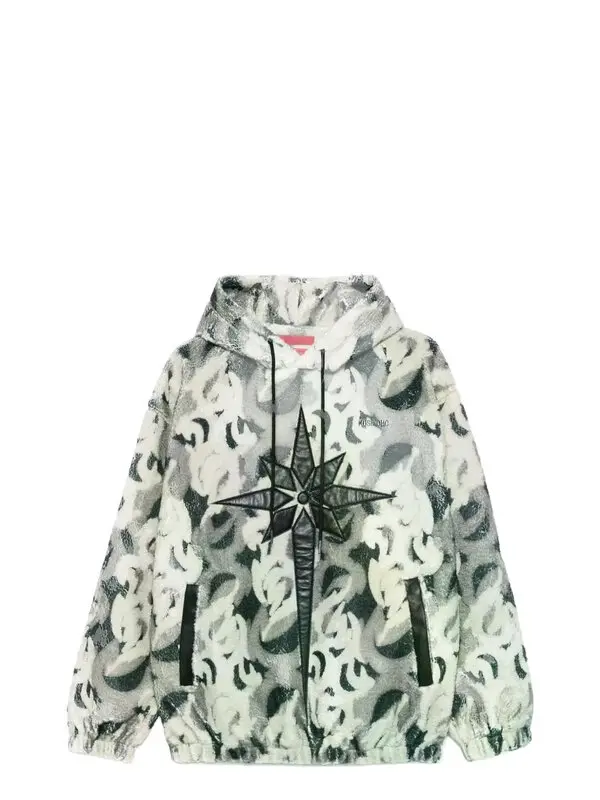KUSIKOHC Patterned Hoodie - Green