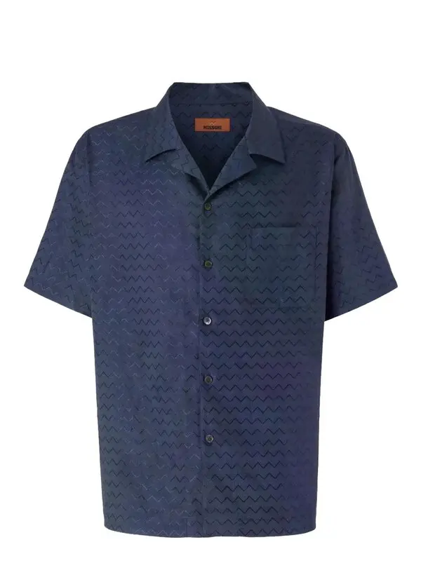 Missoni Zigzag-jacquard Shirt - Blue
