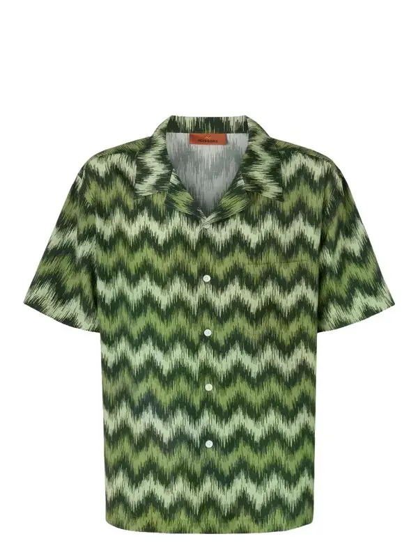 Missoni Zigzag-print Shirt - Green