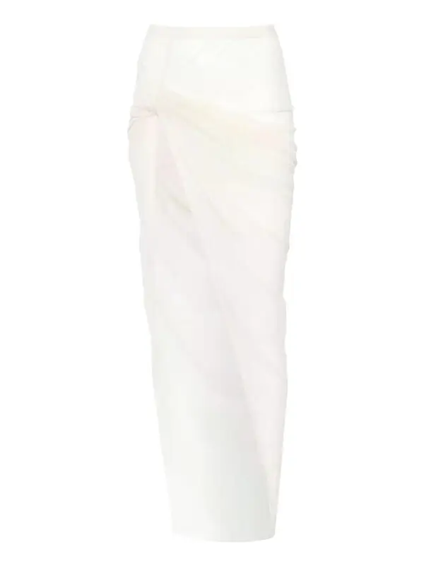 Rick Owens Twisted Edfu Asymmetric Skirt - Neutrals