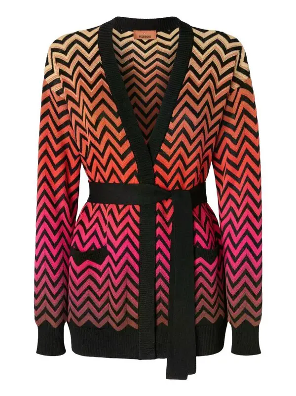 Missoni Chevron-motif Cardigan - Black