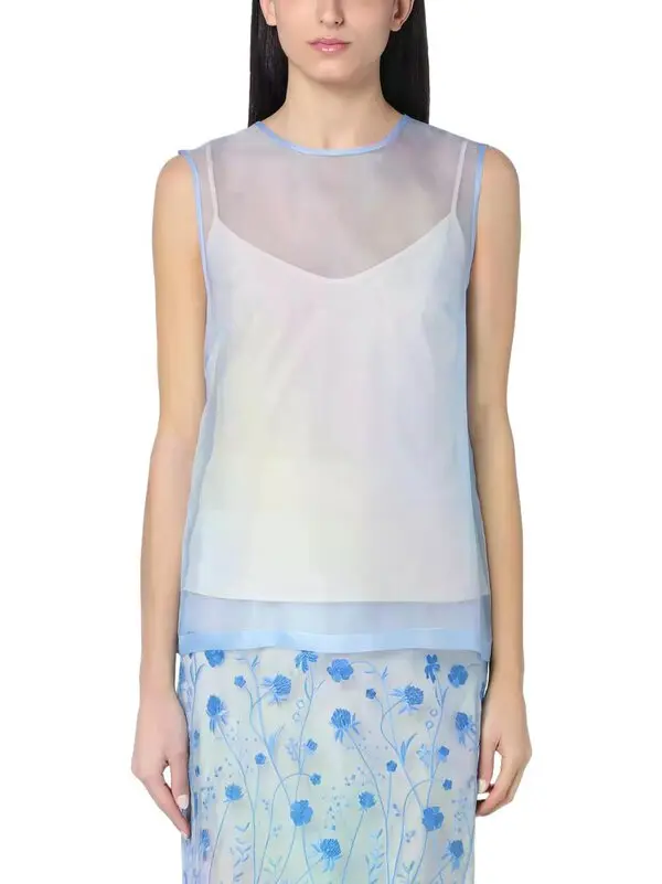 P.a.r.o.s.h Silk Tank Top - Blue