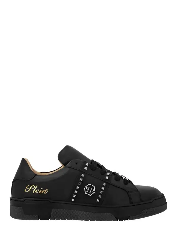 Philipp Plein Leather Sneakers - Black