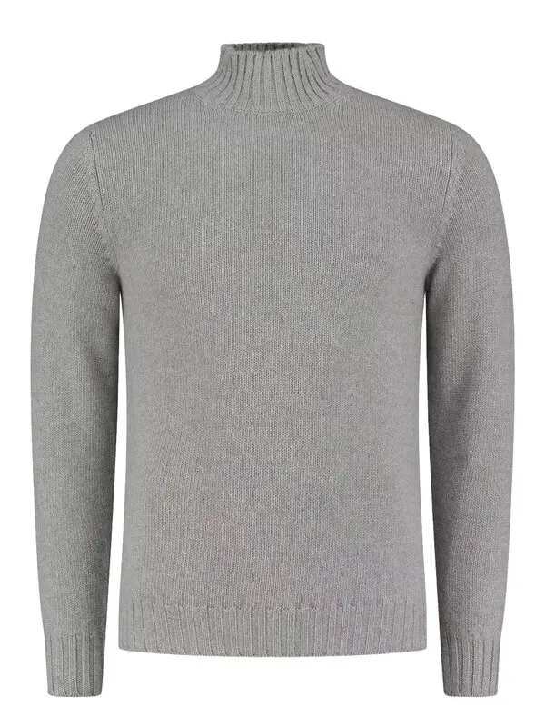 Fedeli Knit Mock-neck Jumper - Grey