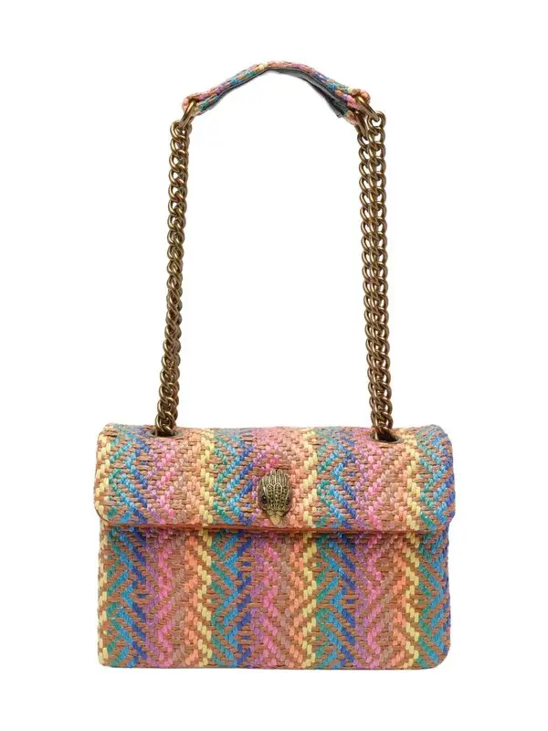 Kurt Geiger Kensington Woven Chevron Shoulder Bag - Pink