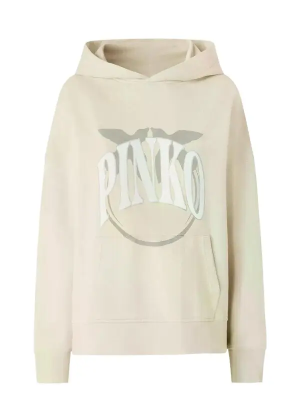 Pinko Logo-print Hoodie - Neutrals