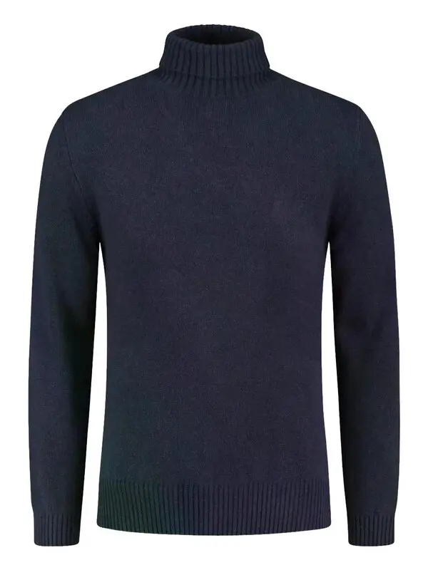 DORIANI CASHMERE High-neck Knitted Jumper - Blue