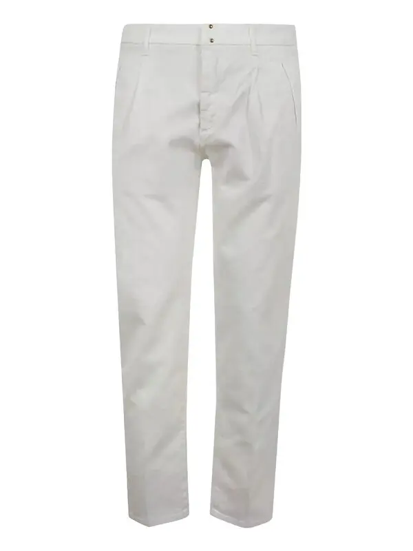 Incotex Logo-patch Trousers - White