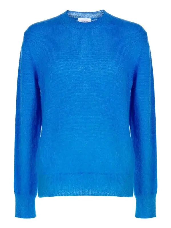 Off-White Arrows-intarsia Crew-neck Jumper - Blue