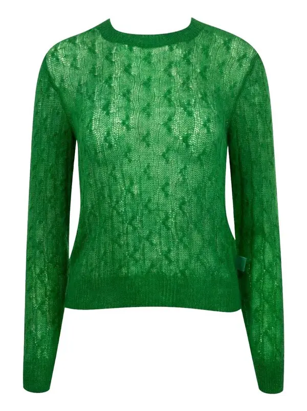 Loewe Cable-knit Jumper - Green