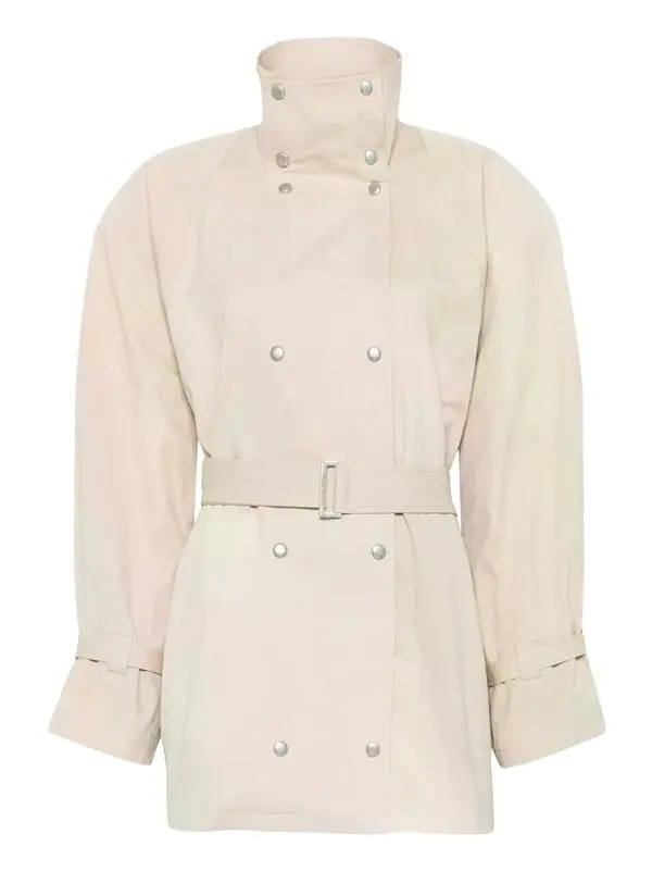 Magda Butrym Cotton Trench Coat - Neutrals