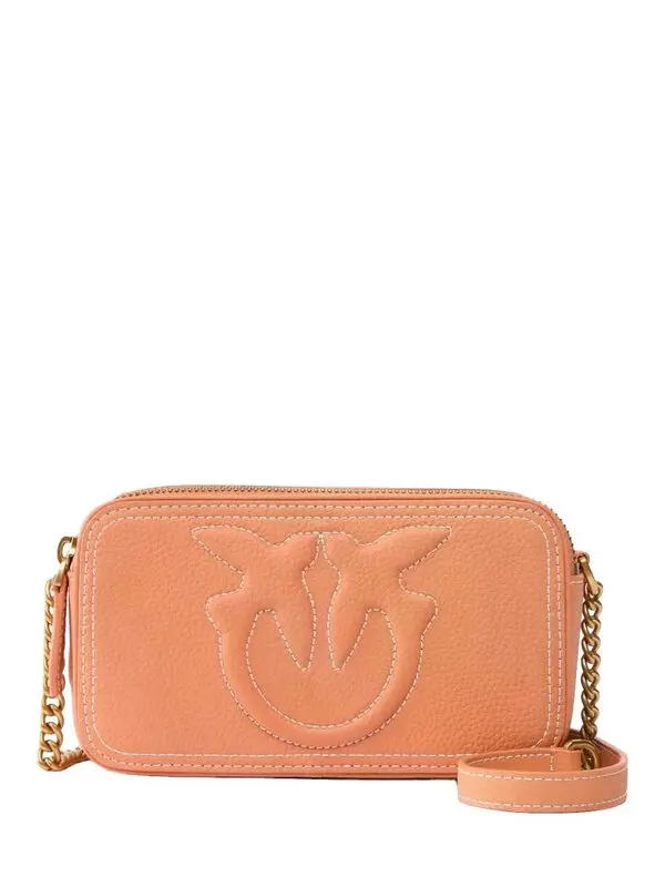 Pinko Carrie Logo-embossed Crossbody Bag - Orange