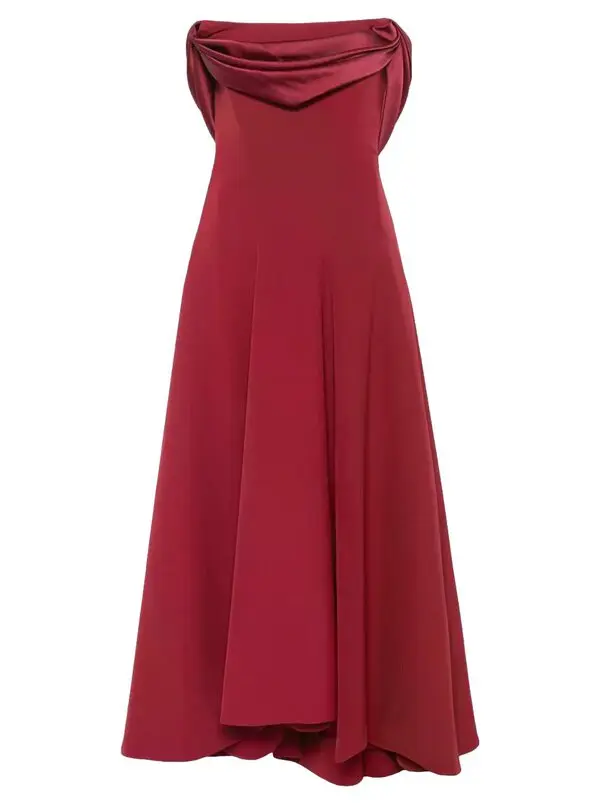 RHEA COSTA Salma Midi Dress - Red