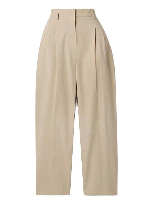 THE ROW Lilas Tapered Pants - Neutrals
