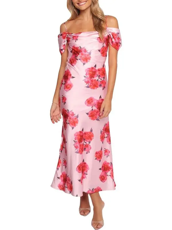 PETAL & PUP Esther Floral Midi Dress - Pink