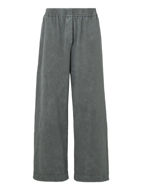 Magda Butrym Acid-wash Cotton-blend Track Pants - Gray