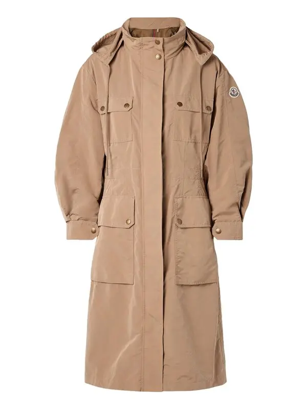 Moncler Nantes Hooded Shell Parka - Brown