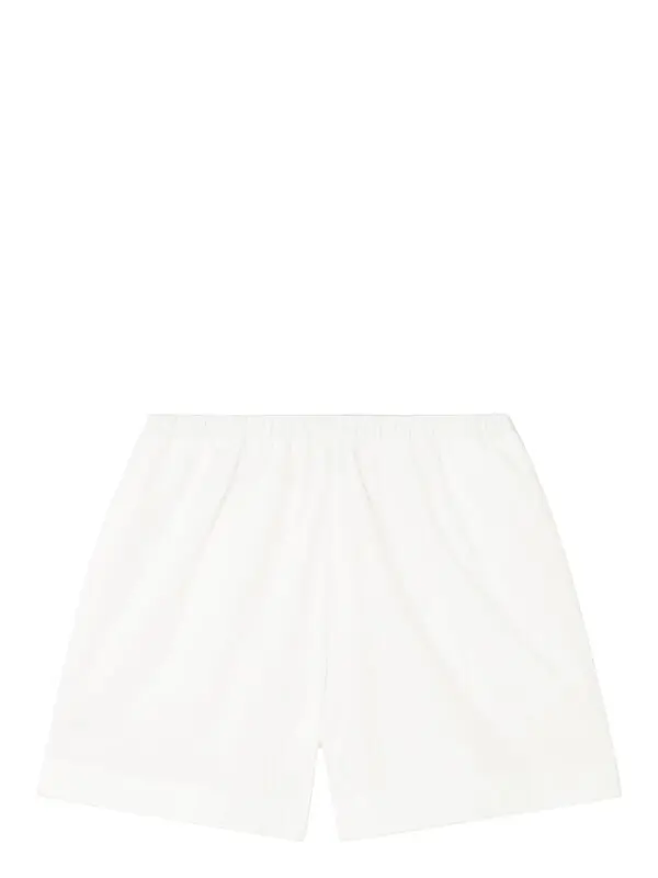 LIDO Cotton-poplin Shorts - White