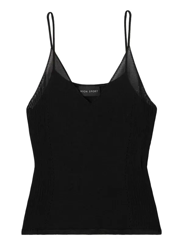 HIGH SPORT Tyler Knitted Camisole - Black