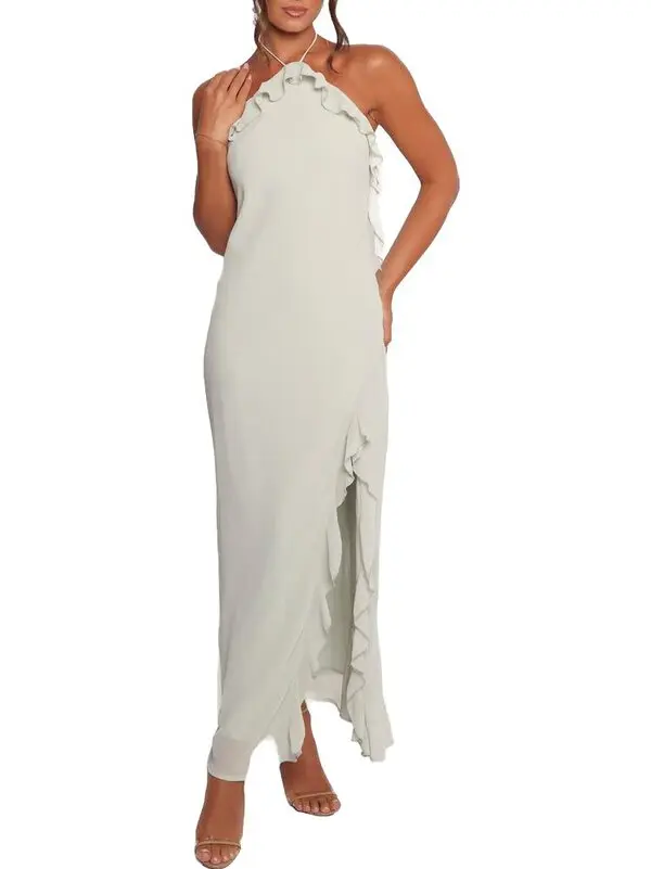 PETAL & PUP Patricia Ruffle Maxi Dress - Sage