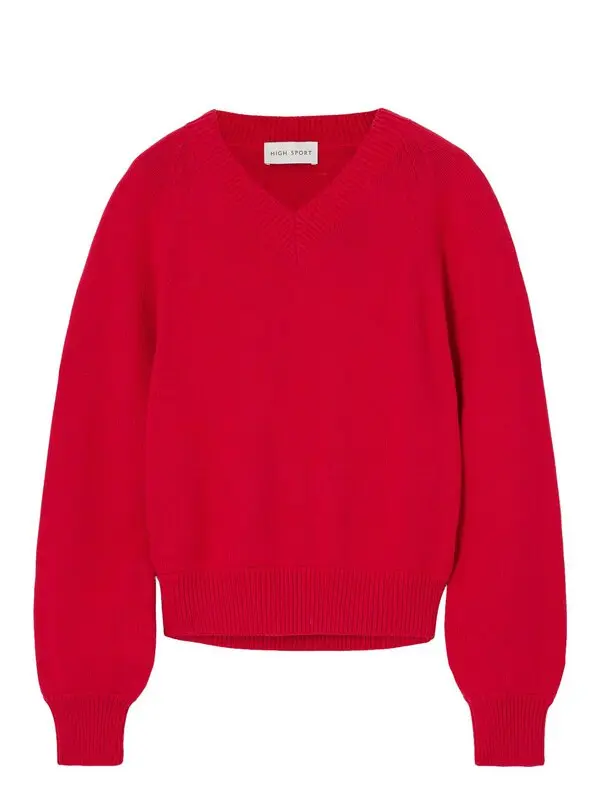 HIGH SPORT Veronica Cotton Sweater - Red